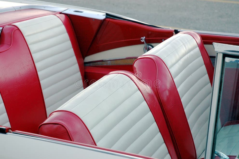Red car seats stock image. Image of ragtop, seats, seat - 178417
