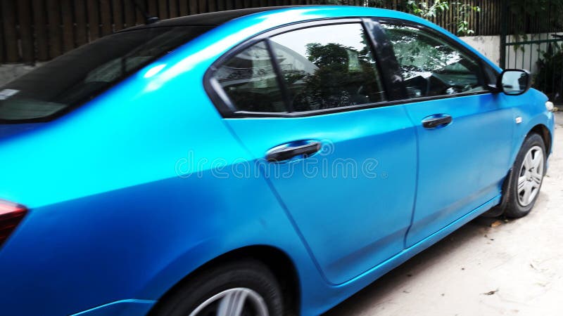 Blue Car Side View Closeup Image Stock Image - Image of excitement ...