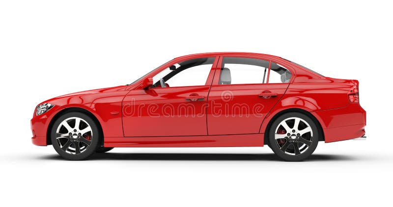 Red Car - Side View stock illustration. Illustration of objects - 59001905