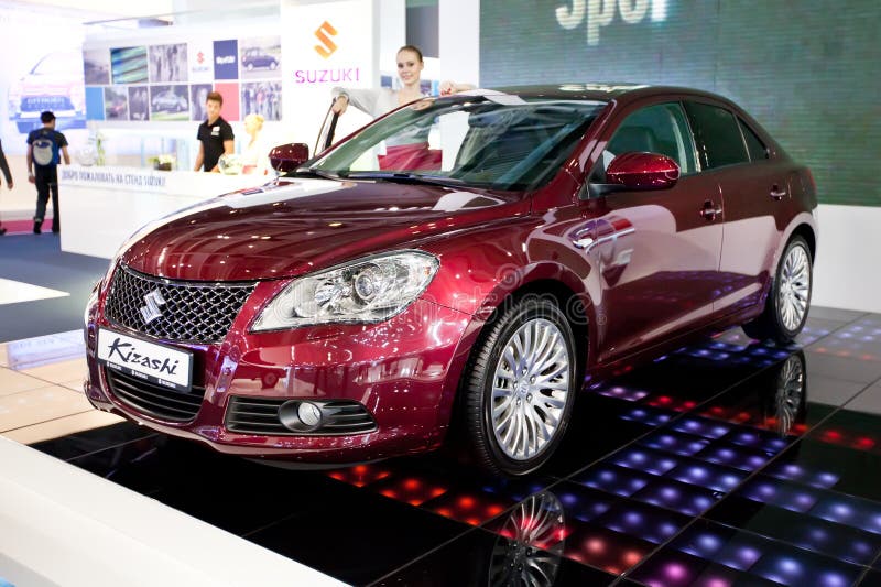 Red car Suzuki Kizashi editorial photo. Image of bumper - 19702311