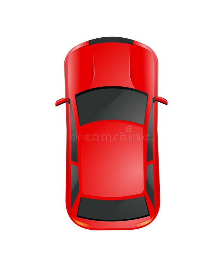 Red Car Top Composition stock illustration. Illustration of automobile ...