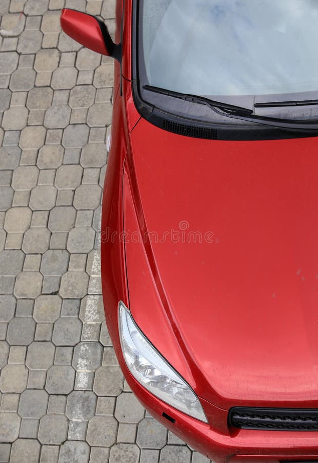 Car top view close up stock photo. Image of automobile - 104968784