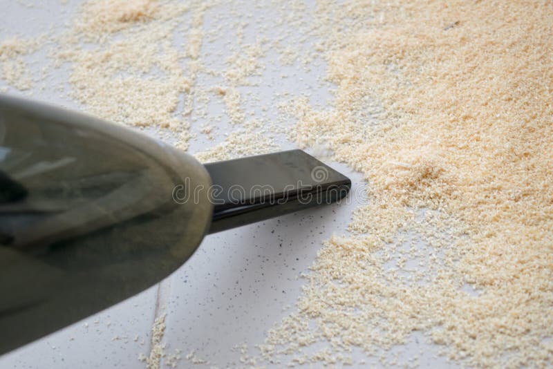 Red Car Vacuum Cleaner Hand Holding a Car Vacuum Cleaner Cleaning the ...