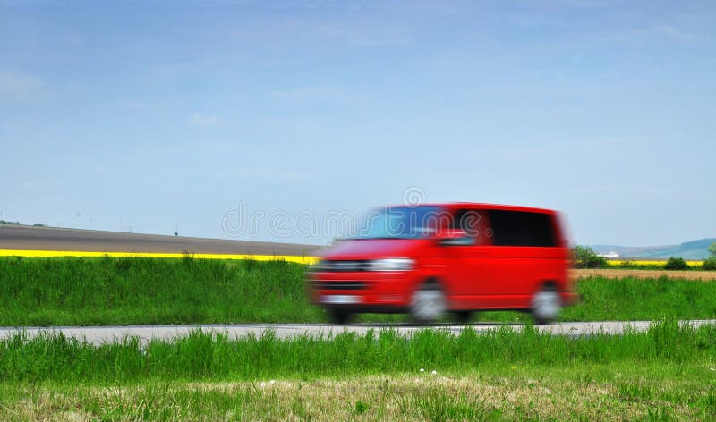 Red car stock image. Image of road, transporting, spring - 89538741