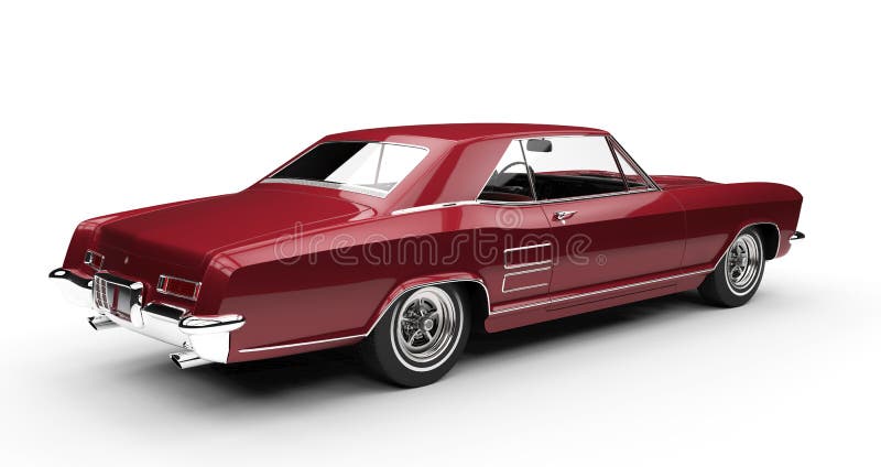 Red Car on White Background Stock Photo - Image of headlights, motor ...
