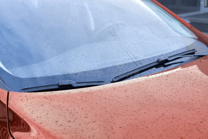 Red car wipers stock image. Image of locations, light - 69025621