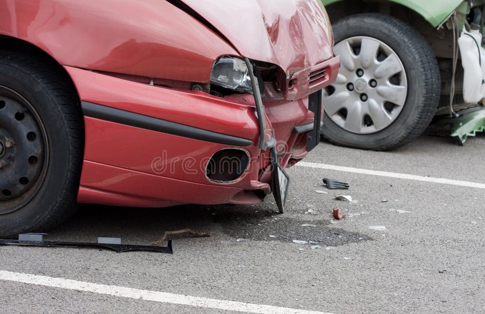 Red car wreck stock image. Image of loss, crumpled, injury - 8070595