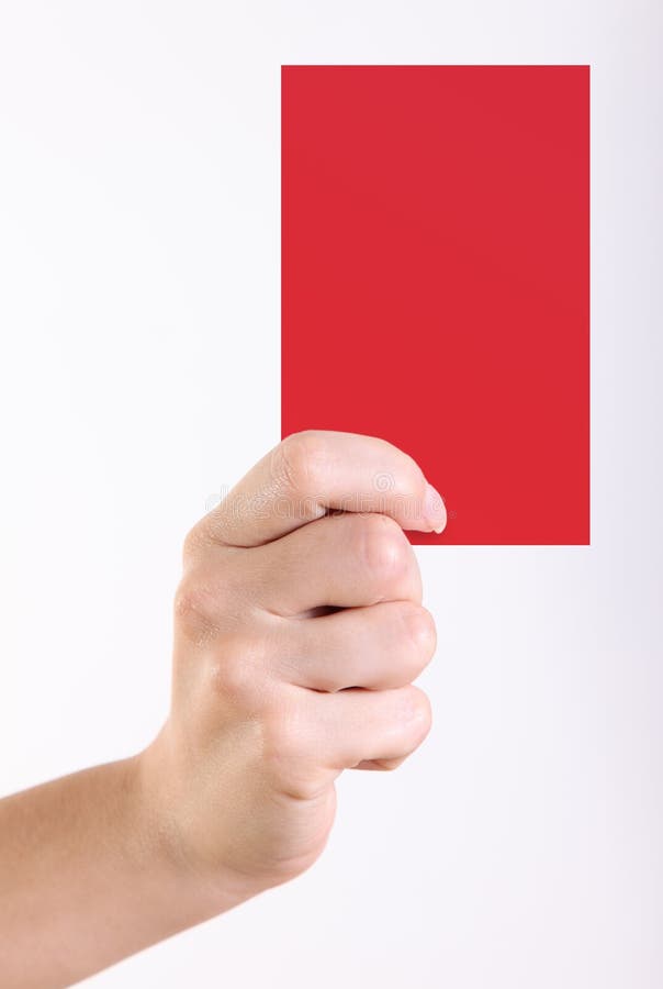 Hand Showing Yellow Red Card Isolated Stock Image - Image of penalty ...