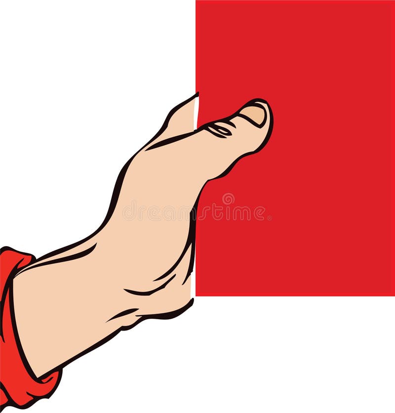 Soccer referee hand. stock vector. Illustration of soccer - 13341180