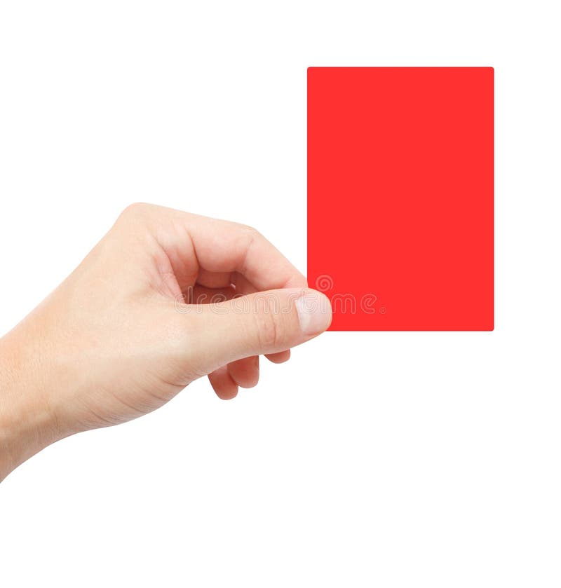 Hand Showing Yellow Red Card Isolated Stock Image - Image of penalty ...
