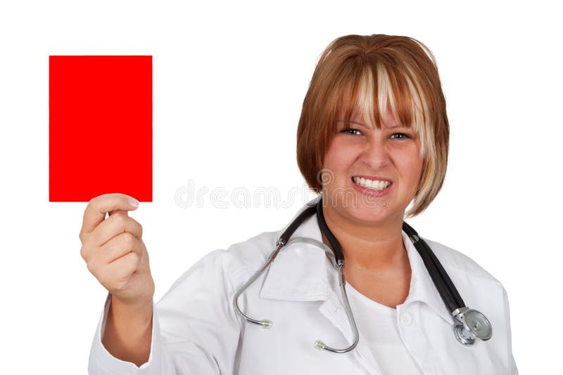 Red card stock photo. Image of woman, person, medical - 24042032