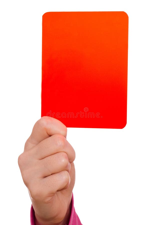 Hand Showing Yellow Red Card Isolated Stock Image - Image of penalty ...