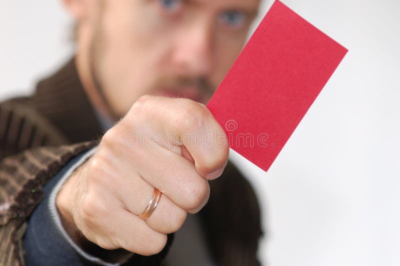 Red card stock photo. Image of meeting, forbid, concept - 3217708