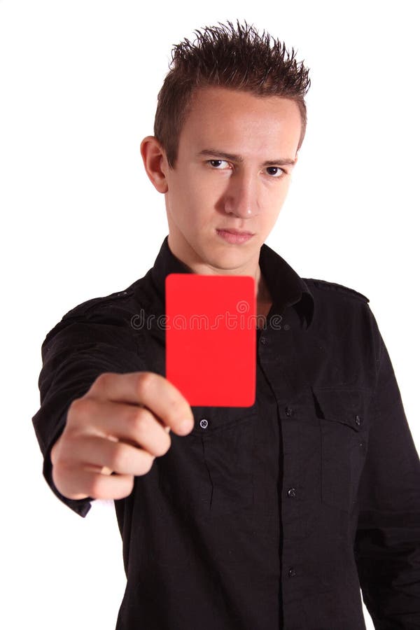 Red card stock photo. Image of card, desperation, foul - 299316