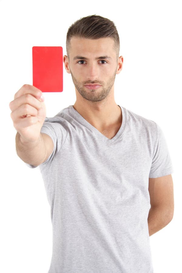 Red Card stock image. Image of sending, smarting, human - 7393391