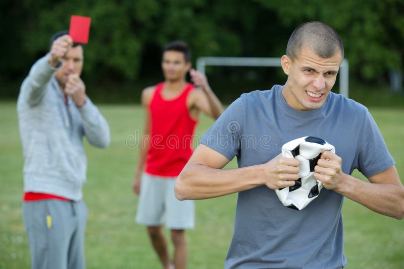 Red card for angry player stock image. Image of hand - 259238421