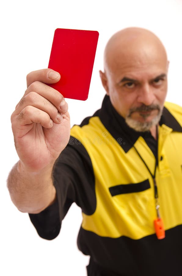Red card!!... go out!! stock image. Image of sport, isolated - 34459569