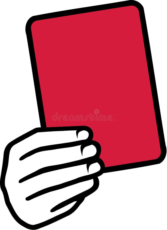 Red Card Hand Soccer stock vector. Illustration of championship - 106170891