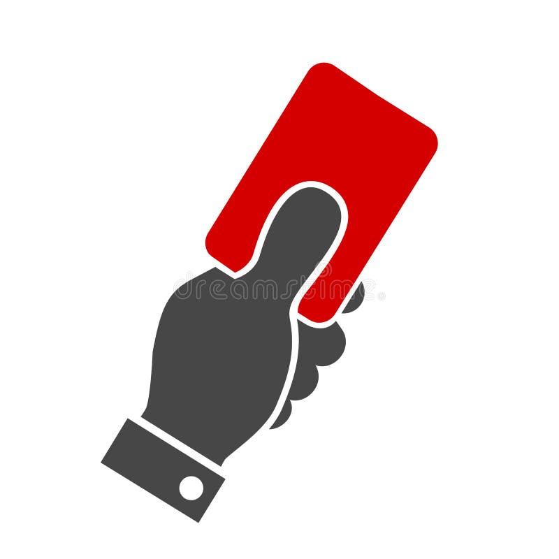 Red Card in the Hand – Vector Stock Illustration - Illustration of hand ...
