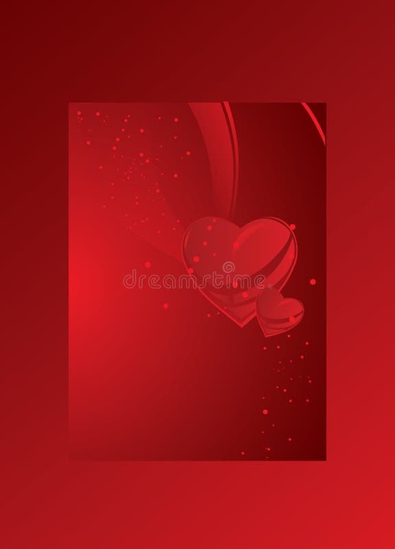 Red card with heart stock vector. Illustration of frame - 18158110
