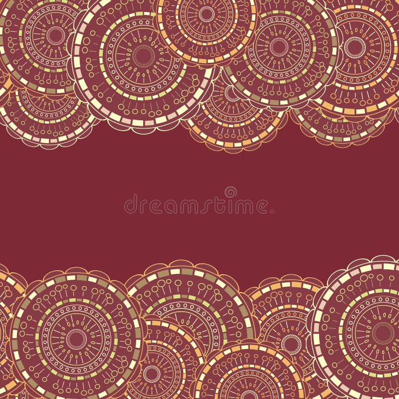 Red Card with Round Elements and Sample Text Stock Vector ...