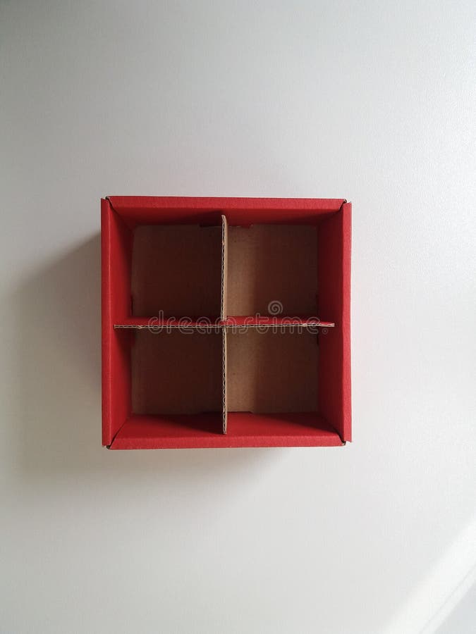Cardboard Box with Compartments for Products Stock Photo - Image of ...