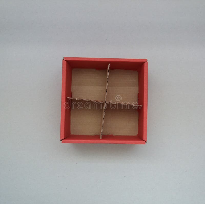 Cardboard Box with Compartments for Products Stock Photo - Image of ...