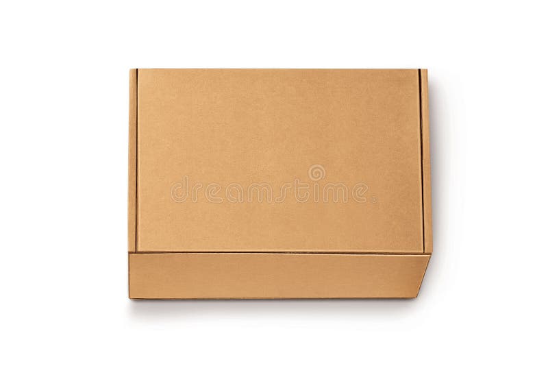 Red Cardboard Box Isolated on White Stock Illustration - Illustration ...