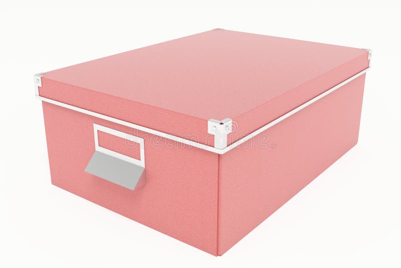 Red Cardboard Storage Box stock illustration. Illustration of shot ...