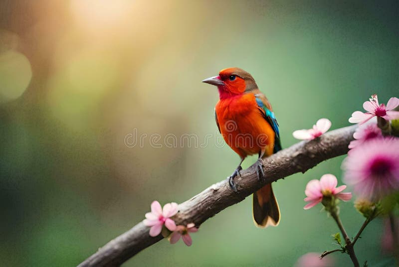 Red Cardinal on a Branch Robin on a Branch Cardinal on a Branch Stock ...