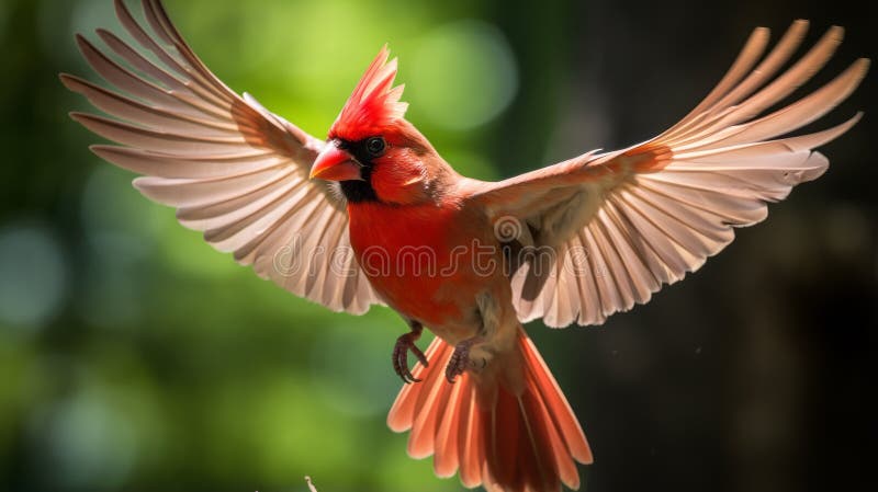 Vibrant Cardinal in Flight: a Stunning Blend of Virtual Reality and ...