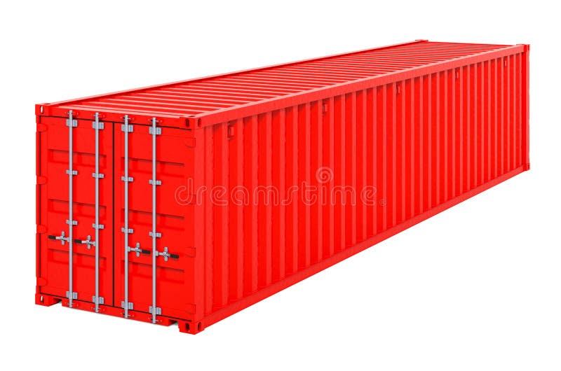 Export Container Shipping Concept. Cargo Container With Reach Stacker ...