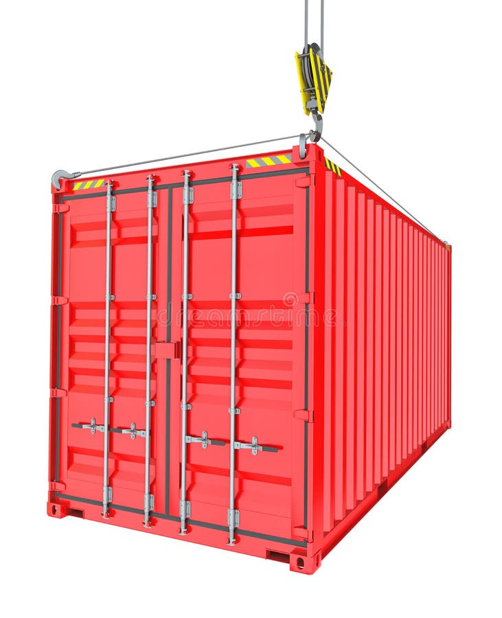 Export Red Hanging Cargo Container Stock Illustrations – 195 Export Red ...