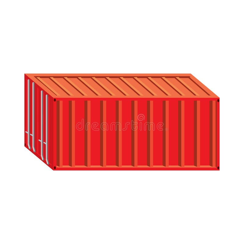 Red Freight Container Closed Lock Stock Illustrations – 87 Red Freight ...