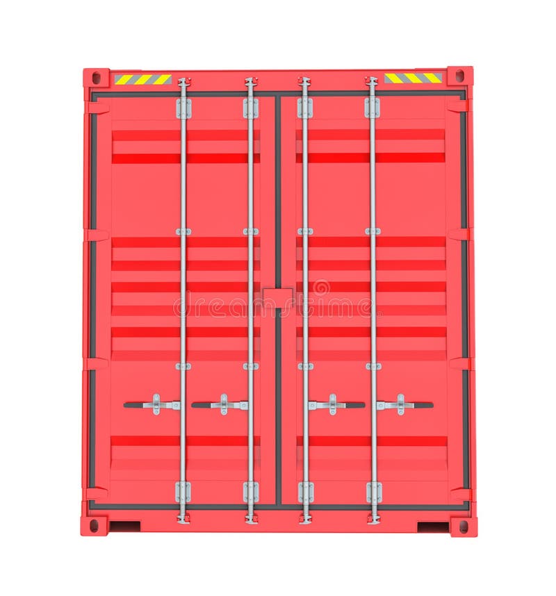 Red Cargo Container. Isoalted Stock Illustration - Illustration of ...