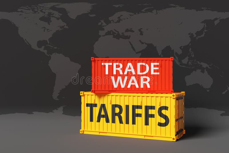 Illustration of the Concept of the Global Trade War and the USA ...