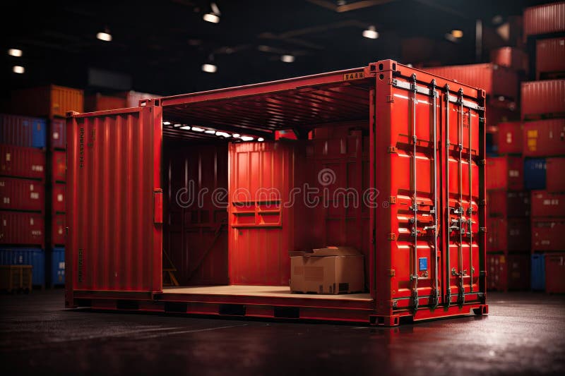 Container Ship on Stormy Seas Stock Photo - Image of boat, tanker ...