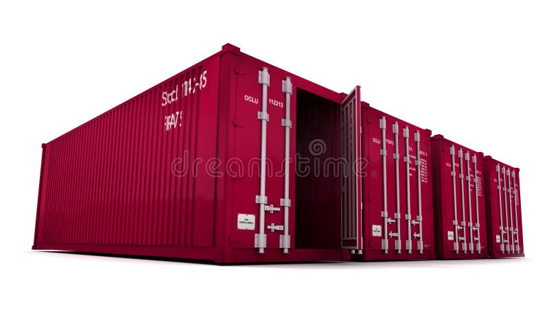 Stacked shipping container stock illustration. Illustration of delivery ...