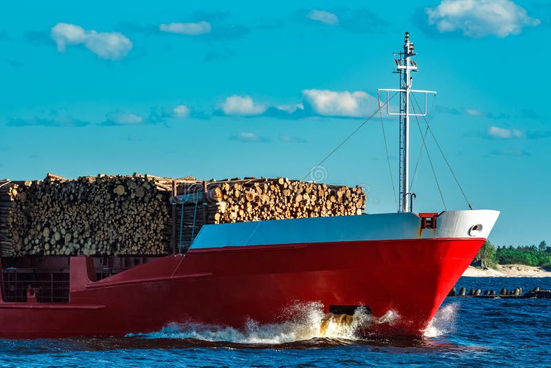 Timber Export at Cargo Port Stock Photo - Image of loaded, busy: 3389266