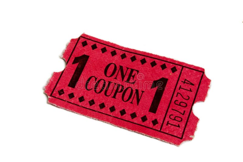 Red Carnival Admission Movie Ticket Stock Image - Image of play ...