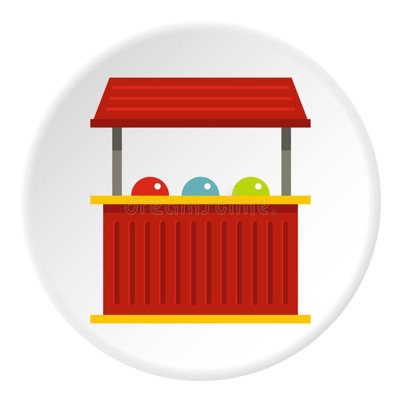 Carnival Fair Booth Icons Set Hexagon Stock Vector - Illustration of ...