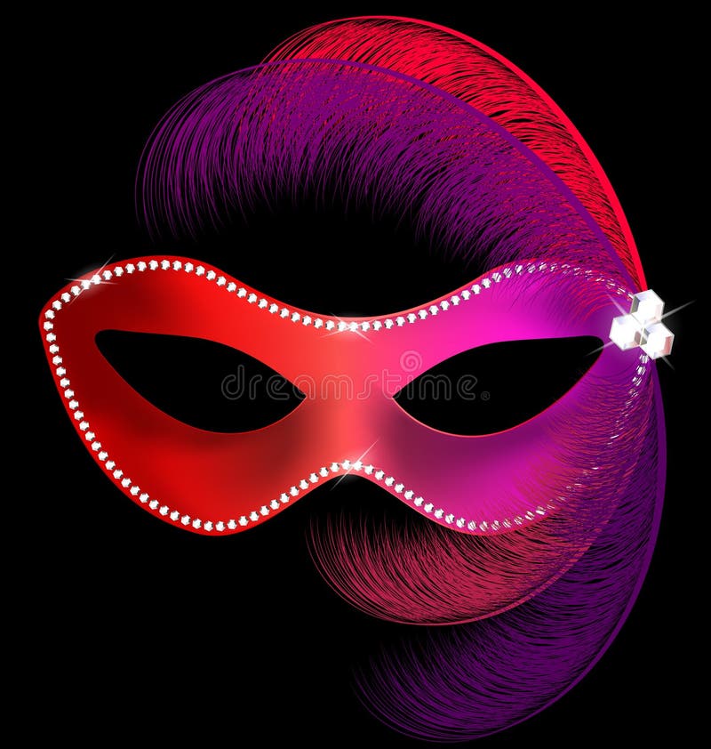 Carnival Half Mask Purple White Stock Illustrations – 12 Carnival Half ...