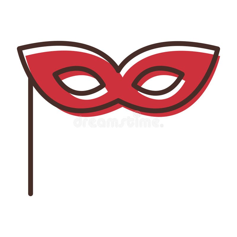 Red Carnival Party Mask. Vector Stock Vector - Illustration of ...