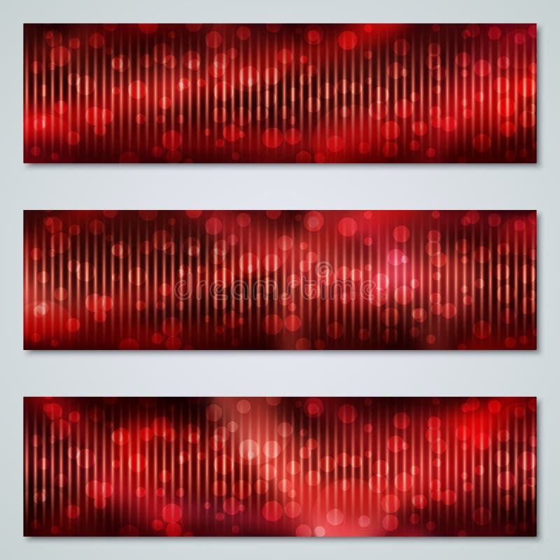 Red Carnival Banners Vector Set Stock Vector - Illustration of holiday ...