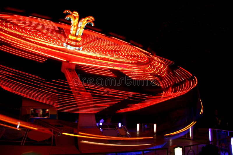 Red carousel stock image. Image of circle, entertainment - 15633195