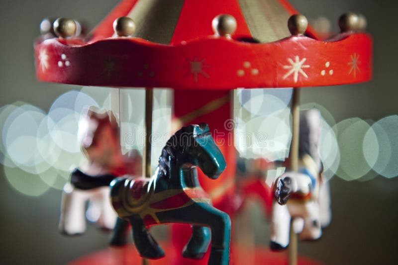 Red carousel toy stock image. Image of interior, imagenes - 85543037