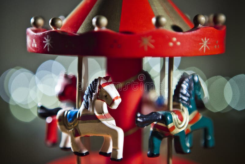 Red carousel toy stock photo. Image of room, circus, still - 85543096
