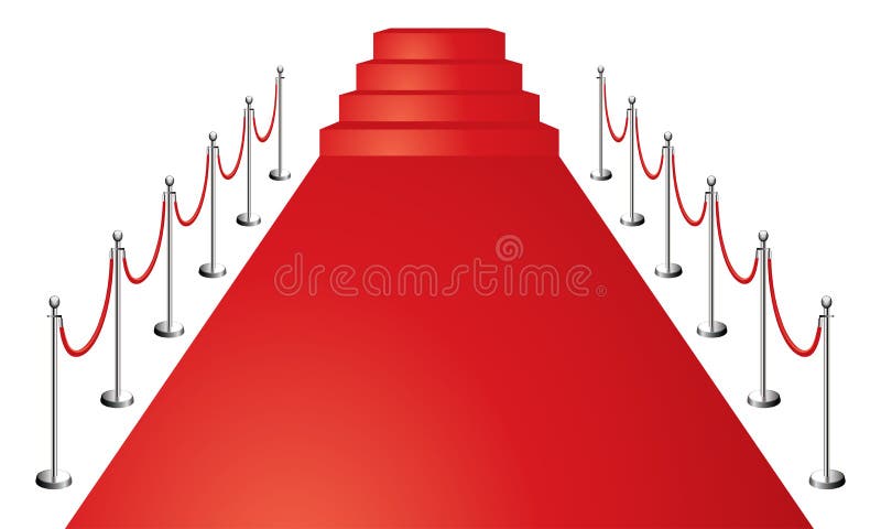 Red Carpet with Golden Star Stock Vector - Illustration of elegant ...