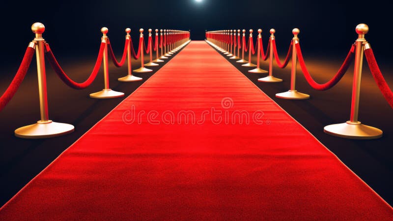 Red Carpet for Celebrities Created with Generative AI Technology Stock ...