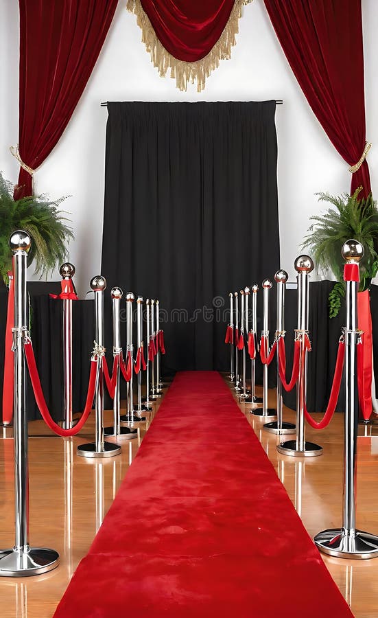 A Red Carpet Entrance To a Grand Event Stock Illustration ...